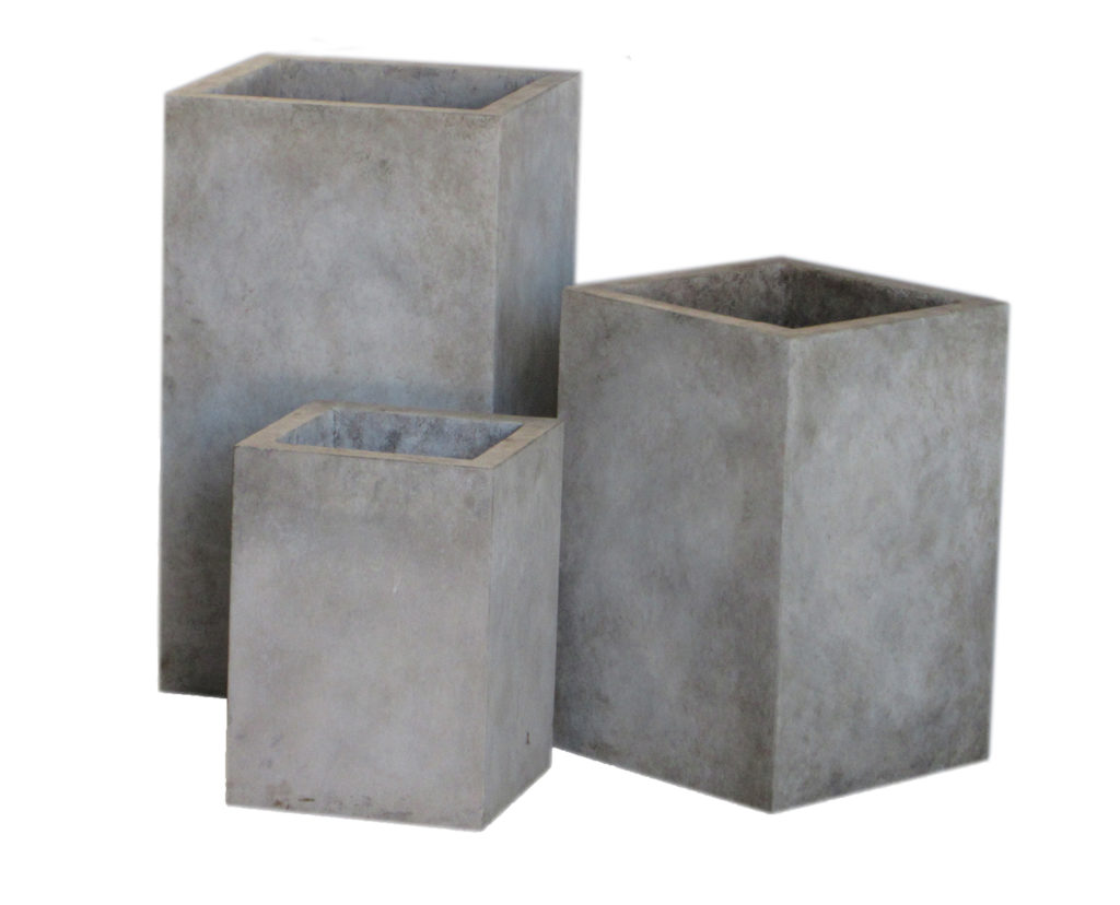 Modern Cast Concrete Upright Planters | Inner Gardens