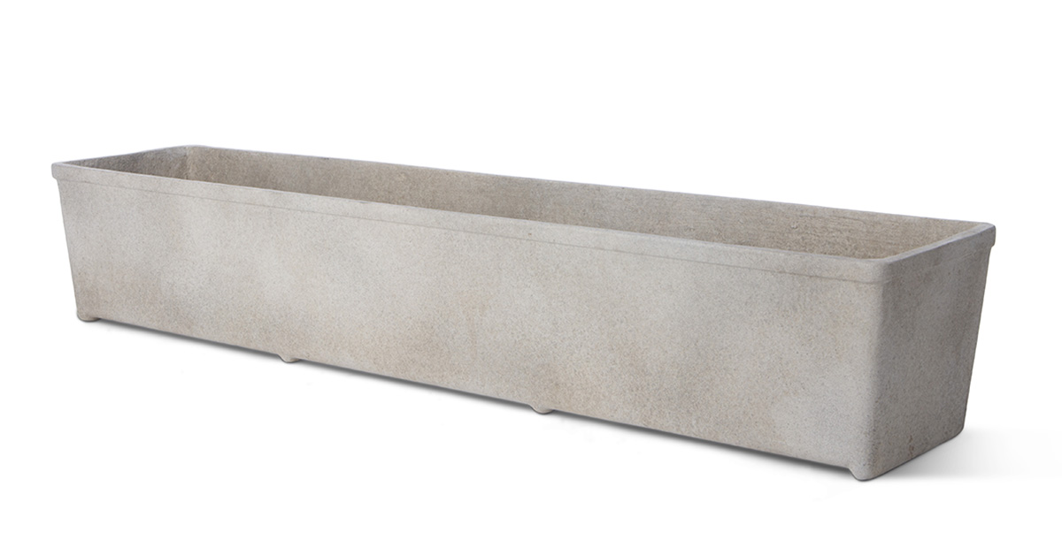 Modern Trough: Mid Century Planter in French Grey | Inner Gardens