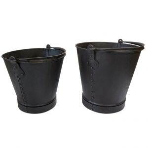 Rare Antique Iron Buckets from Indonesia Circa 19th century | Inner Gardens