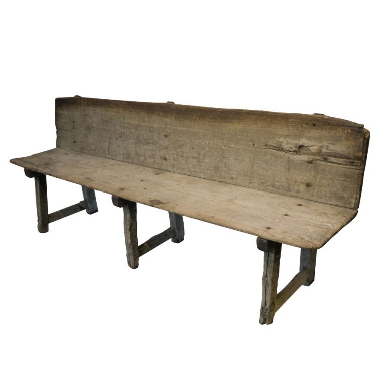 Vintage Rustic Wood Bench | Inner Gardens