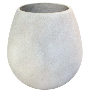 Round Planter Pot: Egg Shaped, French Grey | Inner Gardens