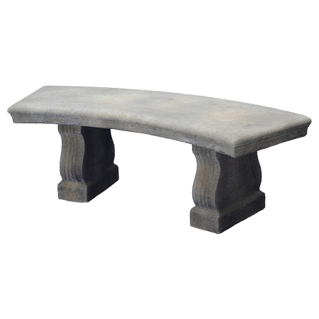 Cast Cement Curved Bench, South Carolina | Inner Gardens